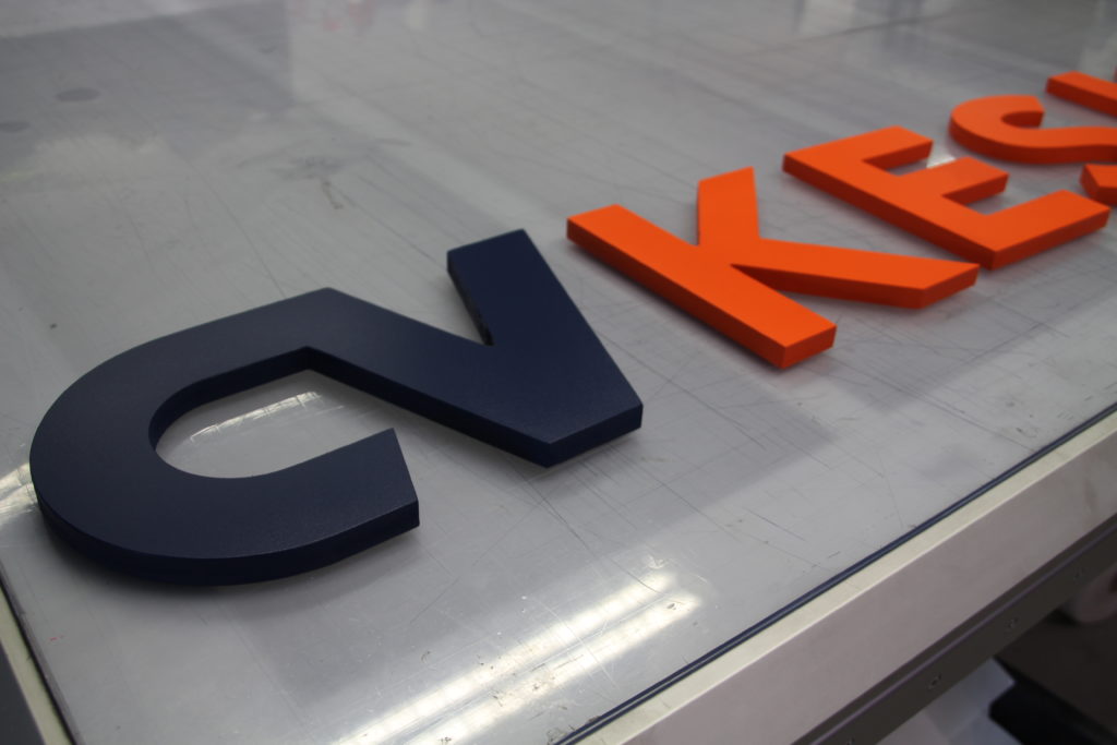 Painted PVC logos for indoors - Reklaamivabrik